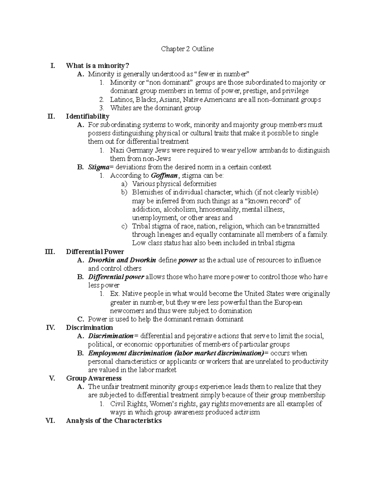 Chapter 2 Outline - Professor Monica Allen - Chapter 2 Outline I. What ...