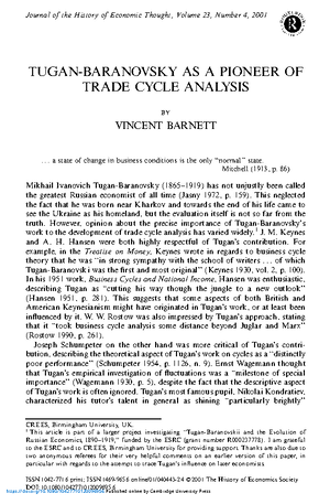 Tugan Baranovsky s Business Cycle Theory - UDC 330. DOI: 10.18523/2519 ...