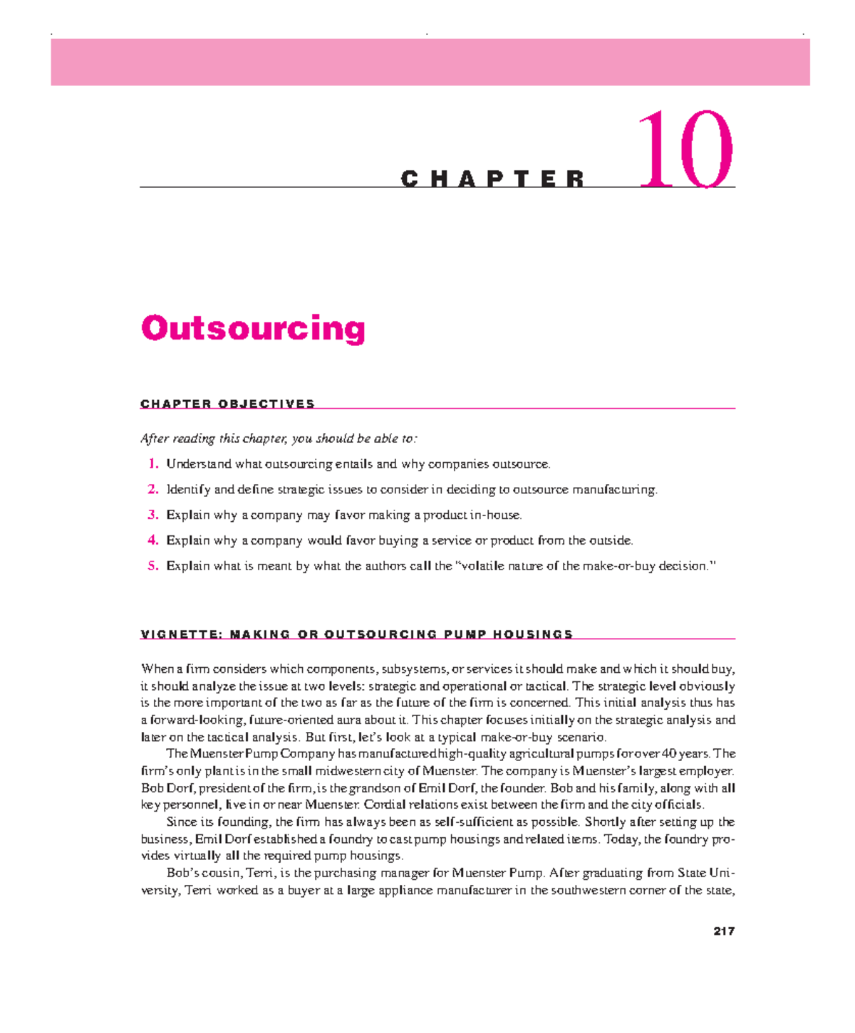 Supply management (Purchasing)-pages - 217 C H A P T E R 10 Outsourcing ...