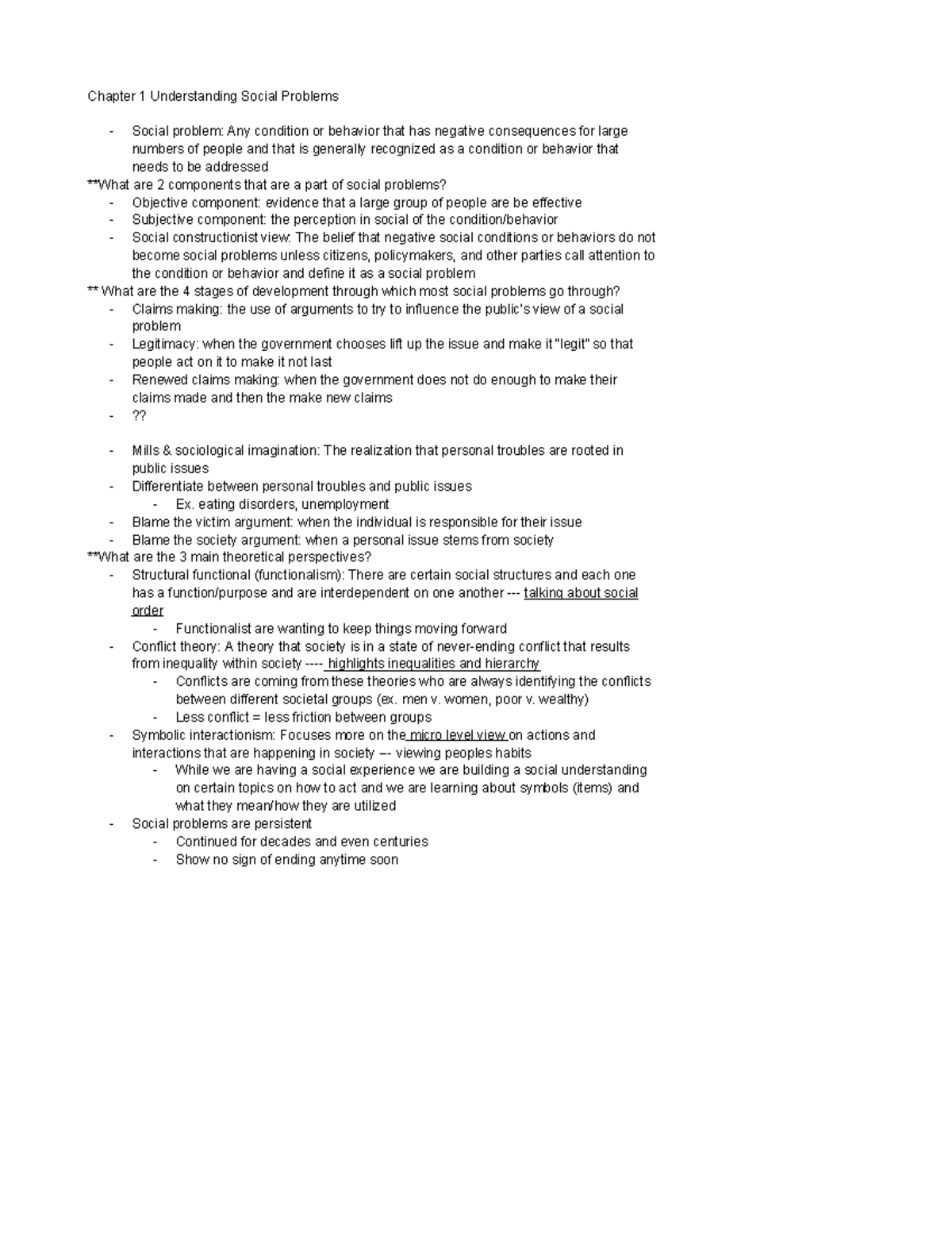 Social problems chapter 1 - Chapter 1 Understanding Social Problems ...