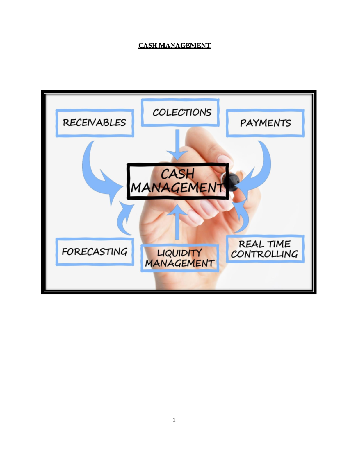 CASH Management - CASH MANAGEMENT TABLE OF CONTENT SI CONTENTS PAGE 1 ...