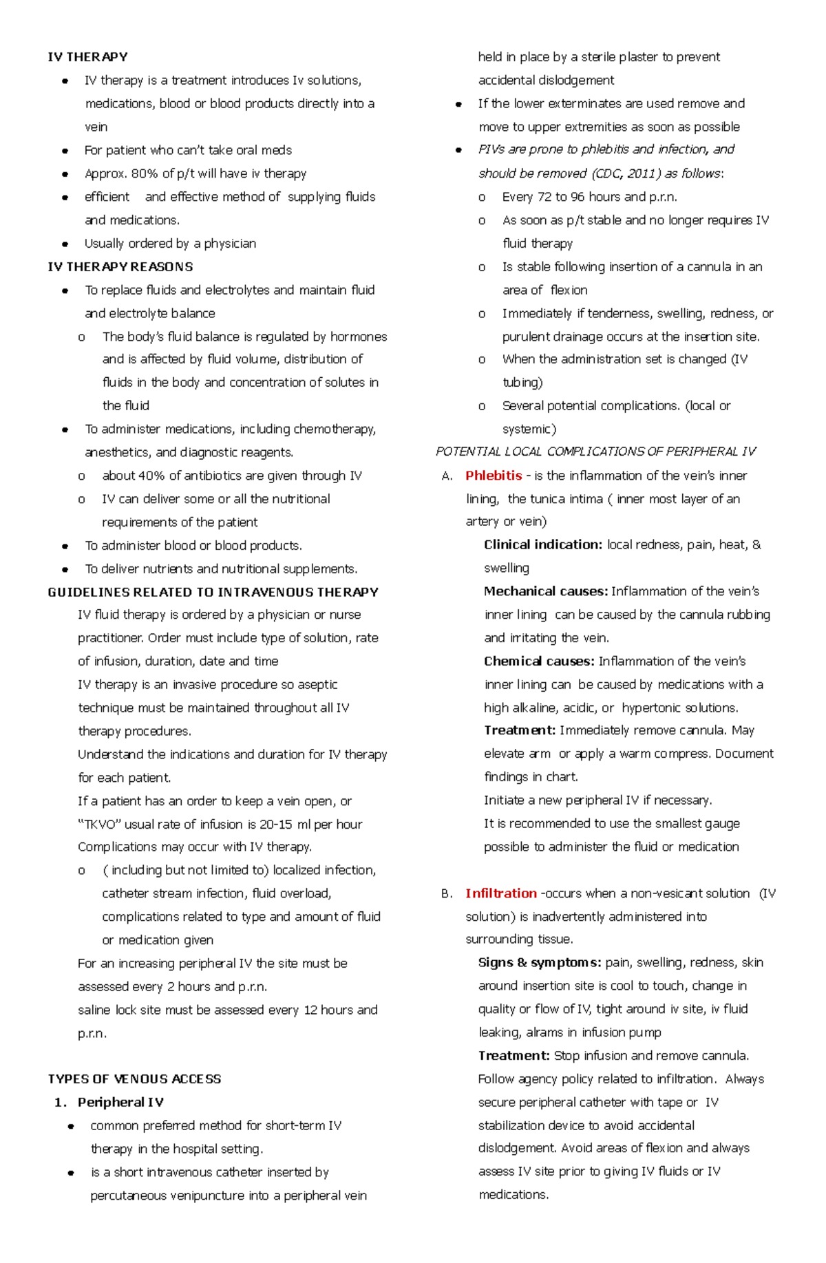 IV- Therapy - IV THERAPY IV therapy is a treatment introduces Iv ...