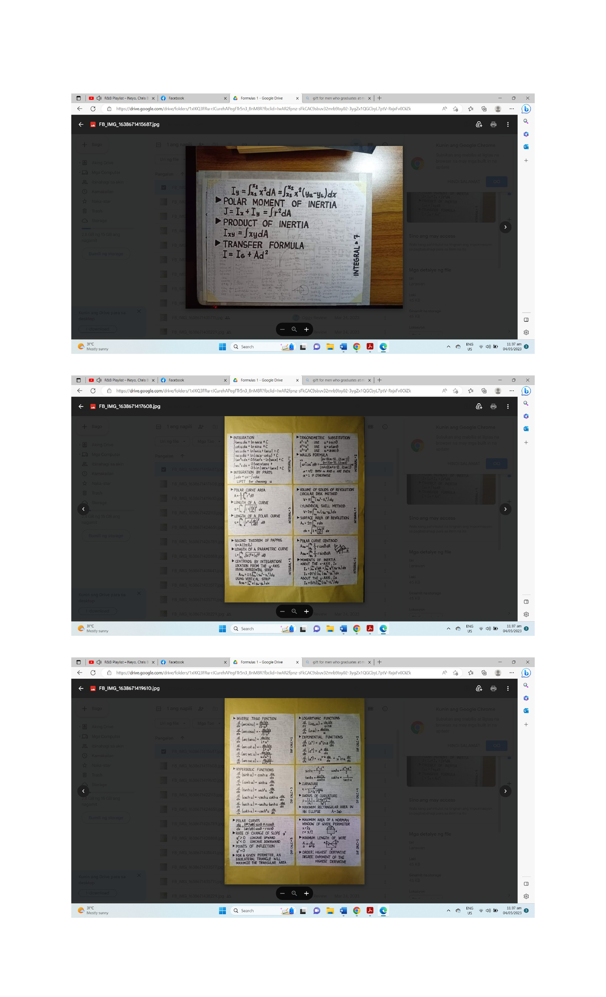 Formulas for Board Exam - Bachelor of Science in Civil Engineering ...