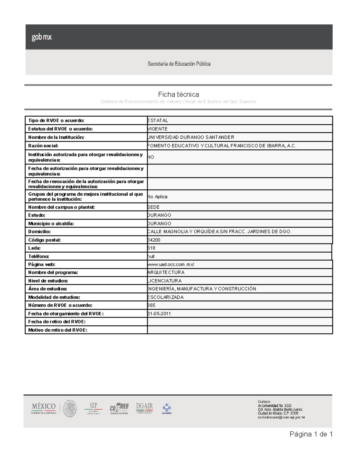 Ficha Tecnica (11) - jghjh - Sistema de Reconocimiento de Validez ...