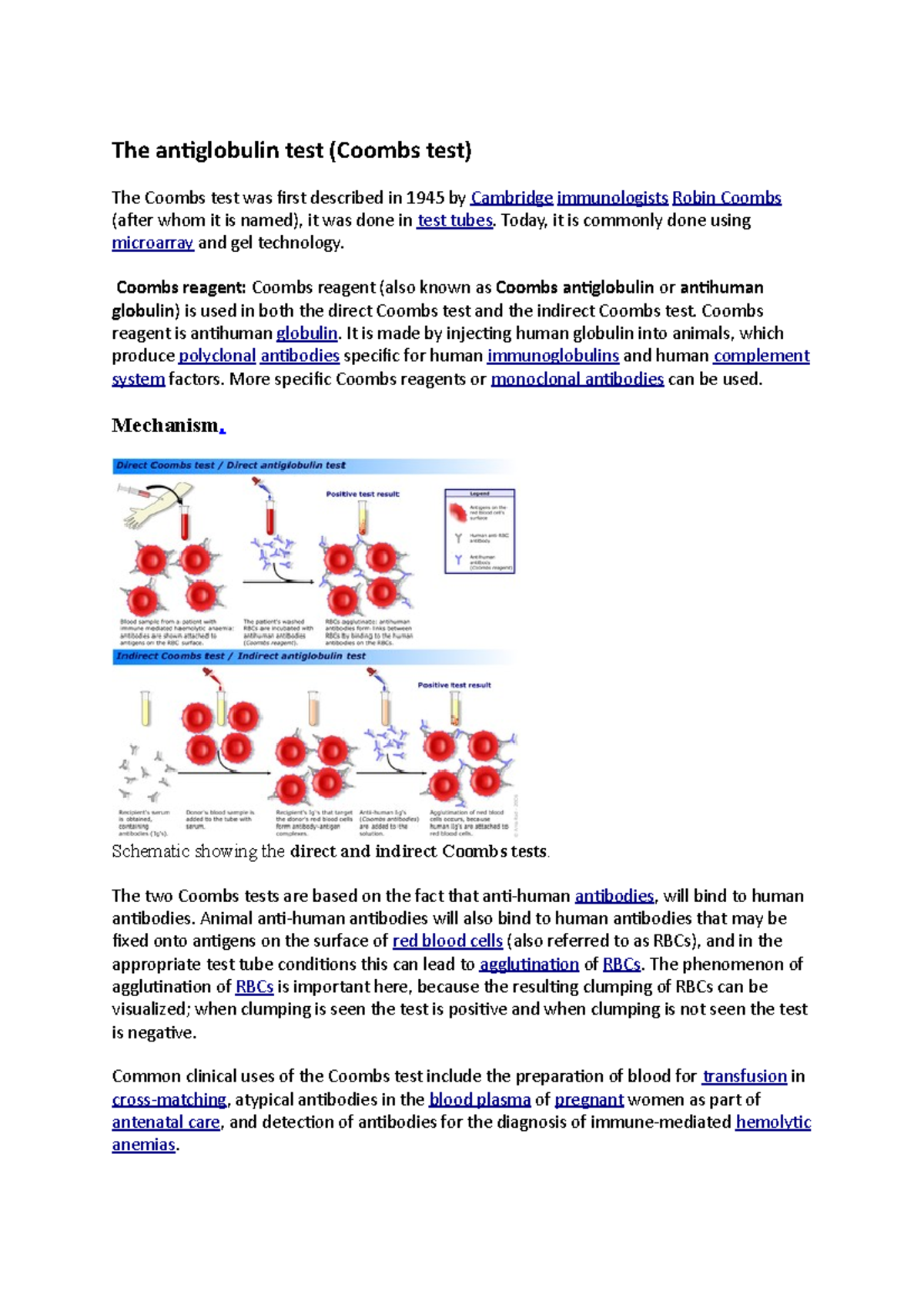 Antiglobulin test - Today, it is commonly done using microarray and gel ...