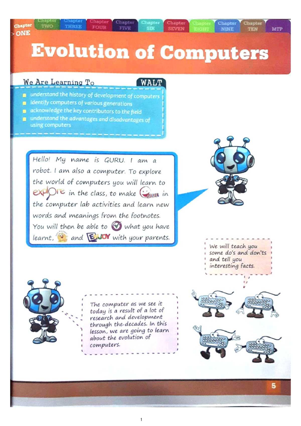 Chapter 1- Evaluation of Computer - Bachelors's in Computer Application ...