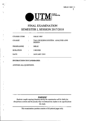 Full Text - Final exam - FINAL EXAMINATION SEMESTER I, SESSION 2015 ...