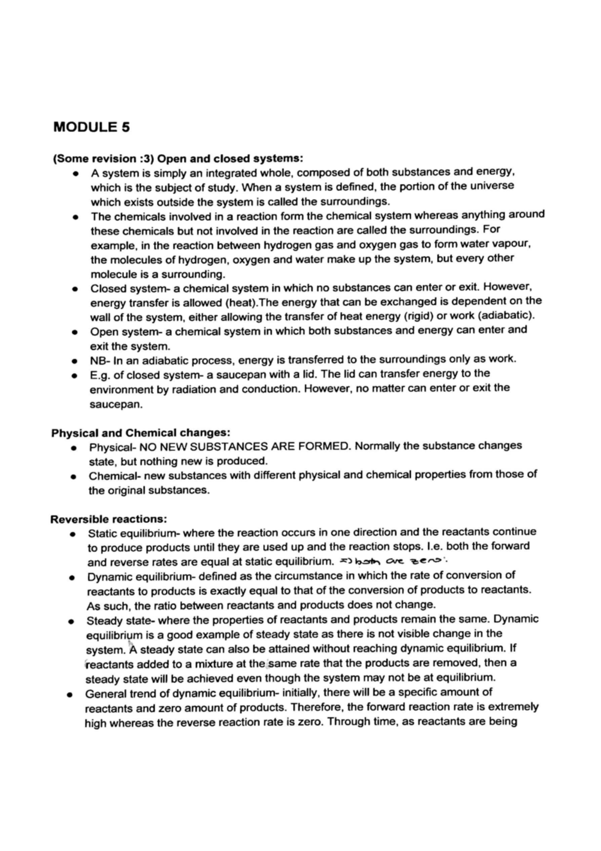 Copy of Module 5 Notes - CHEM1111 - Studocu