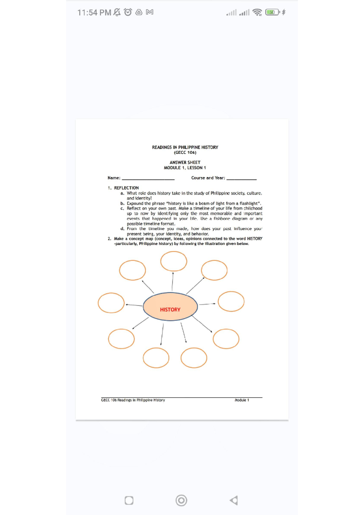 Activity lesson 1 Module 1 - Readings in Philippine History - Studocu