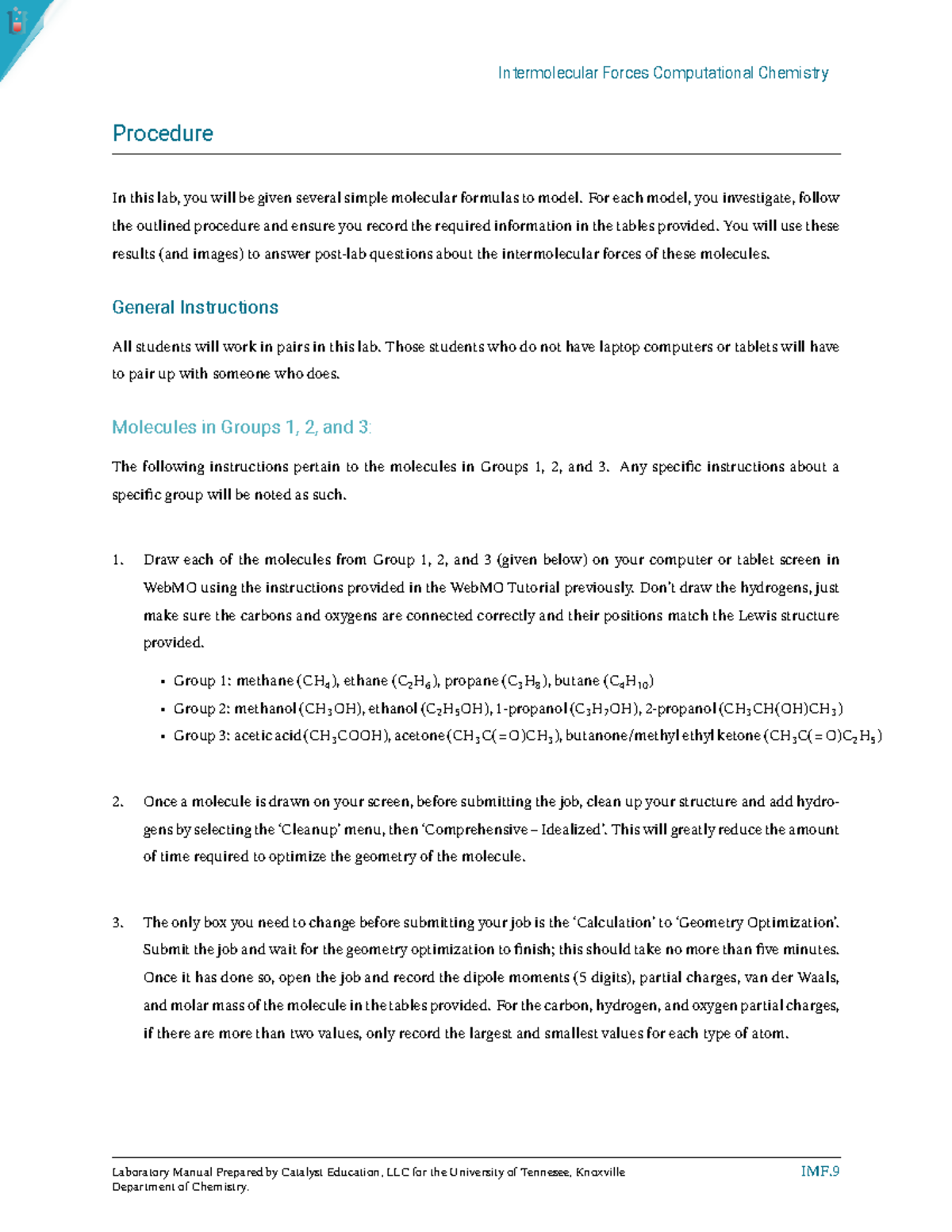 Intermoleclular forces computational chemistry lab - Intermolecular ...
