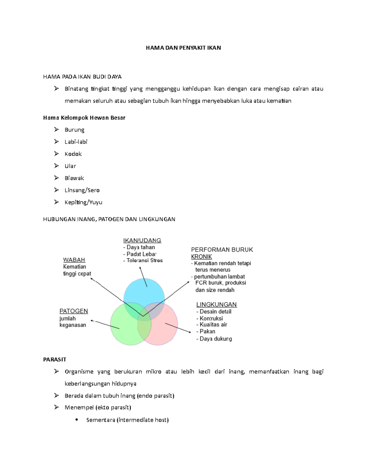 Dasar- Dasar Akuakultur - Hama dan Penyakit Ikan - HAMA DAN PENYAKIT ...