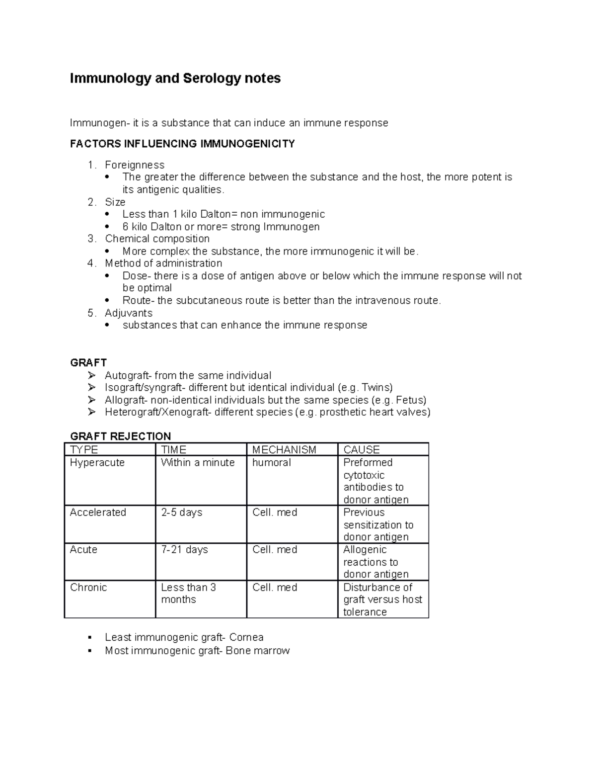 Immunology and Serology notes- Immunogen and Antibodies - Immunology ...
