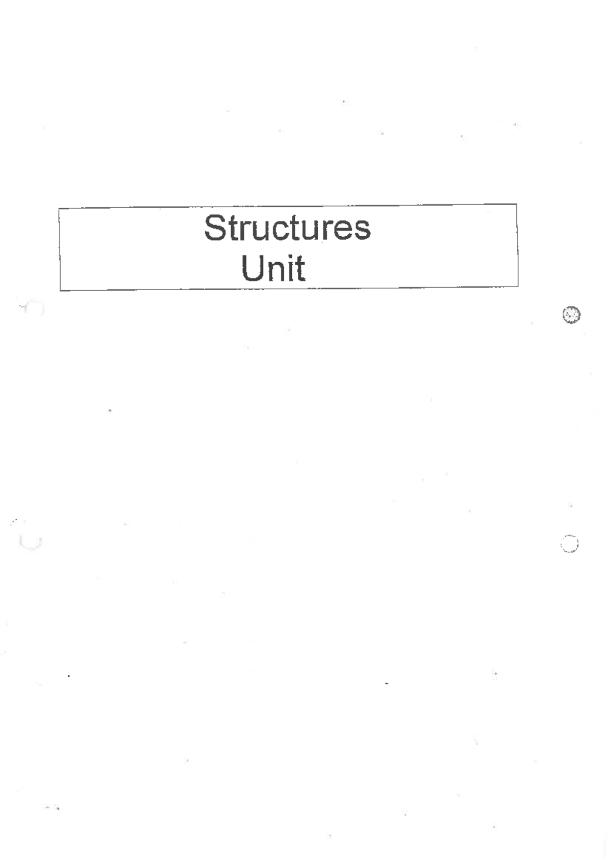 Notes on Structures - EDSE130 - Studocu