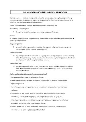 RPH Reviewer - Understanding History and Sources of History READING IN ...
