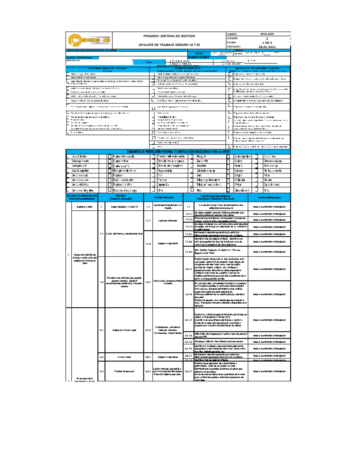 Ats lavado de fachada - aaaa - CODIGO FDG- VERSION 1 PAGINA 1 DE 3 ...