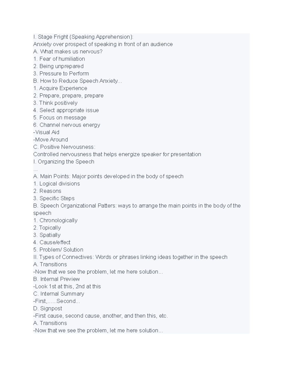 Comm1 - You can use this outline/notes to study for the final exam. - I ...