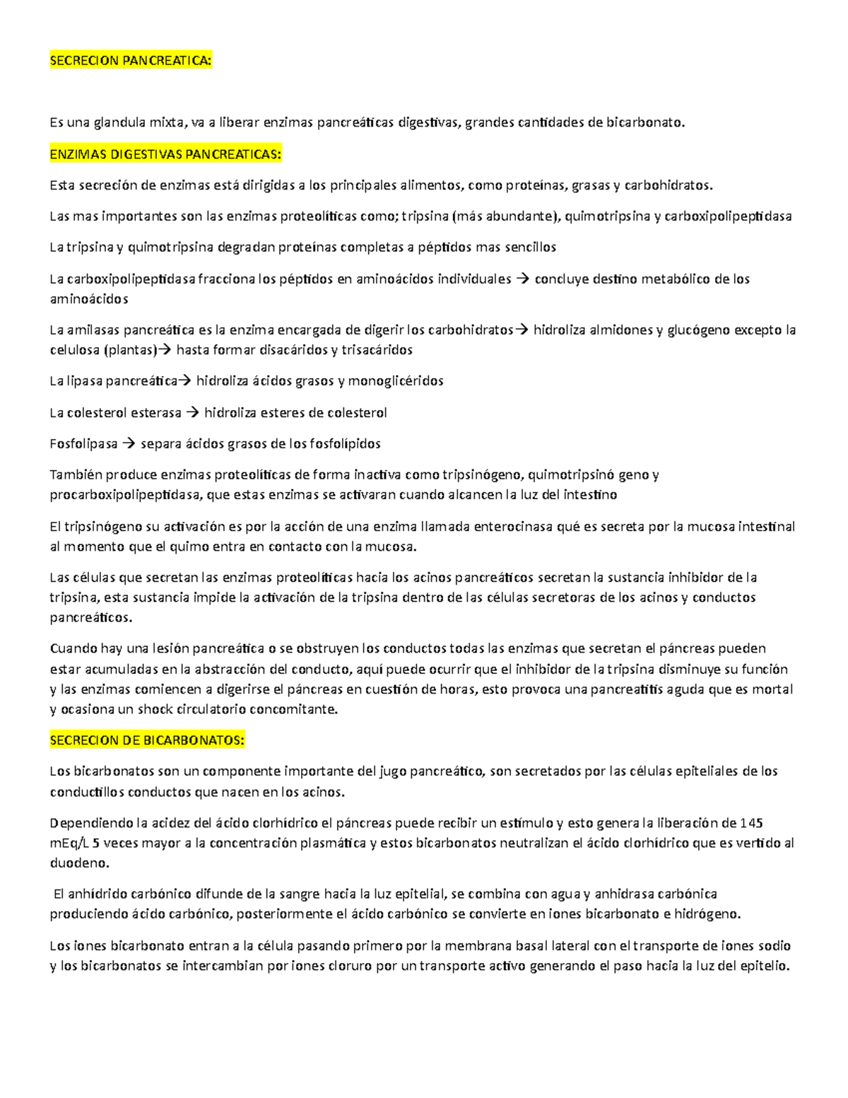Secrecion Pancreatica - SECRECION PANCREATICA: Es una glandula mixta ...