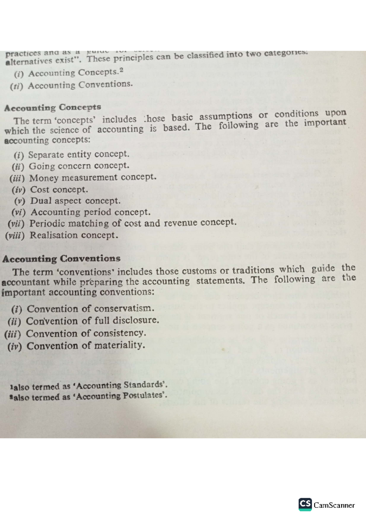 Accounting concepts - It is very notable notes - Management Accounting ...