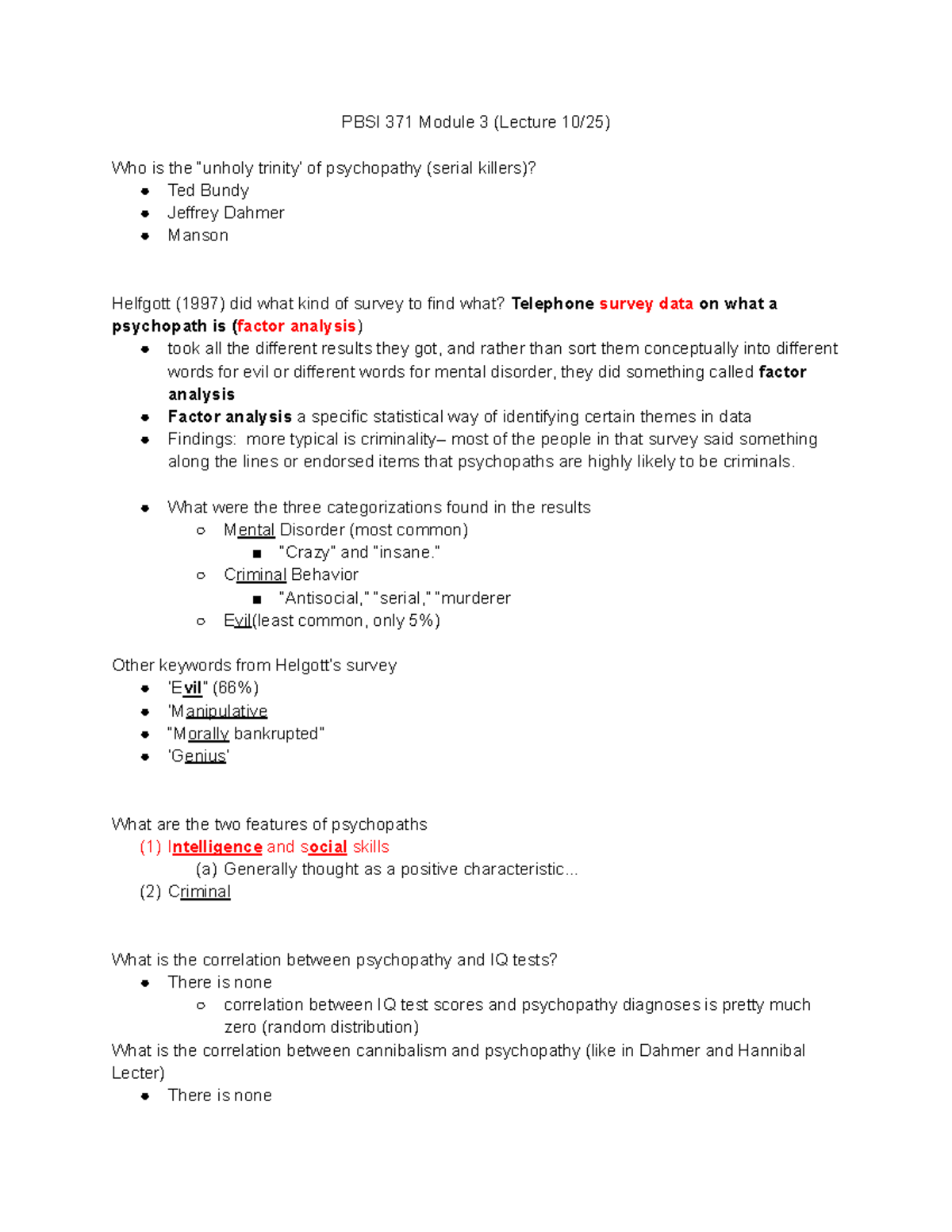 PBSI 371 Module 3 (Lecture 10 25) - PBSI 371 Module 3 (Lecture 10/25 ...