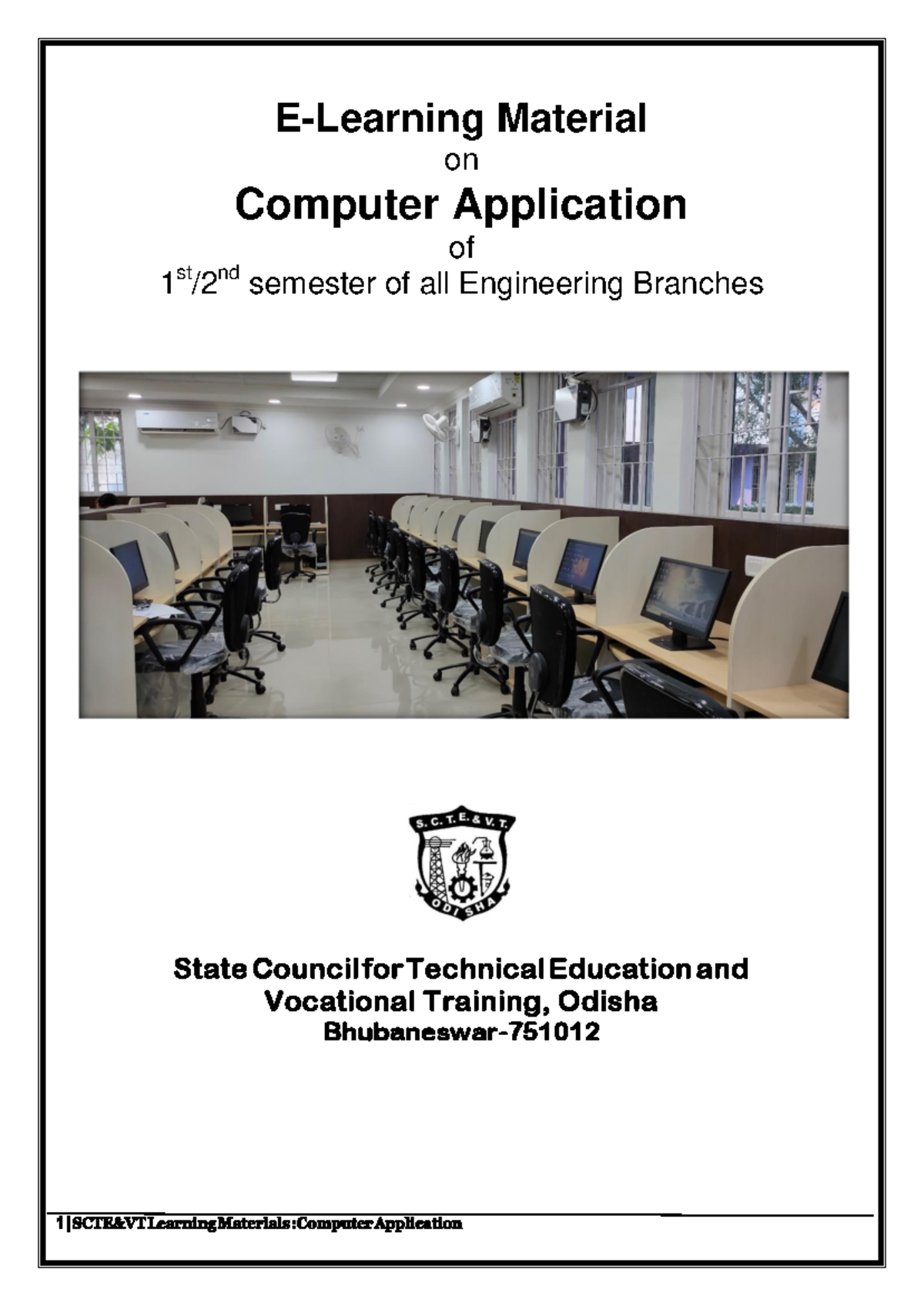 Computer Application 1st yr LM - E-Learning Material on Computer ...