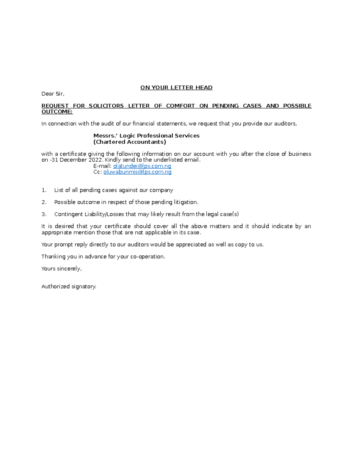 Mandatory SIWES Projects - Dear Sir, ON YOUR LETTER HEAD REQUEST FOR ...