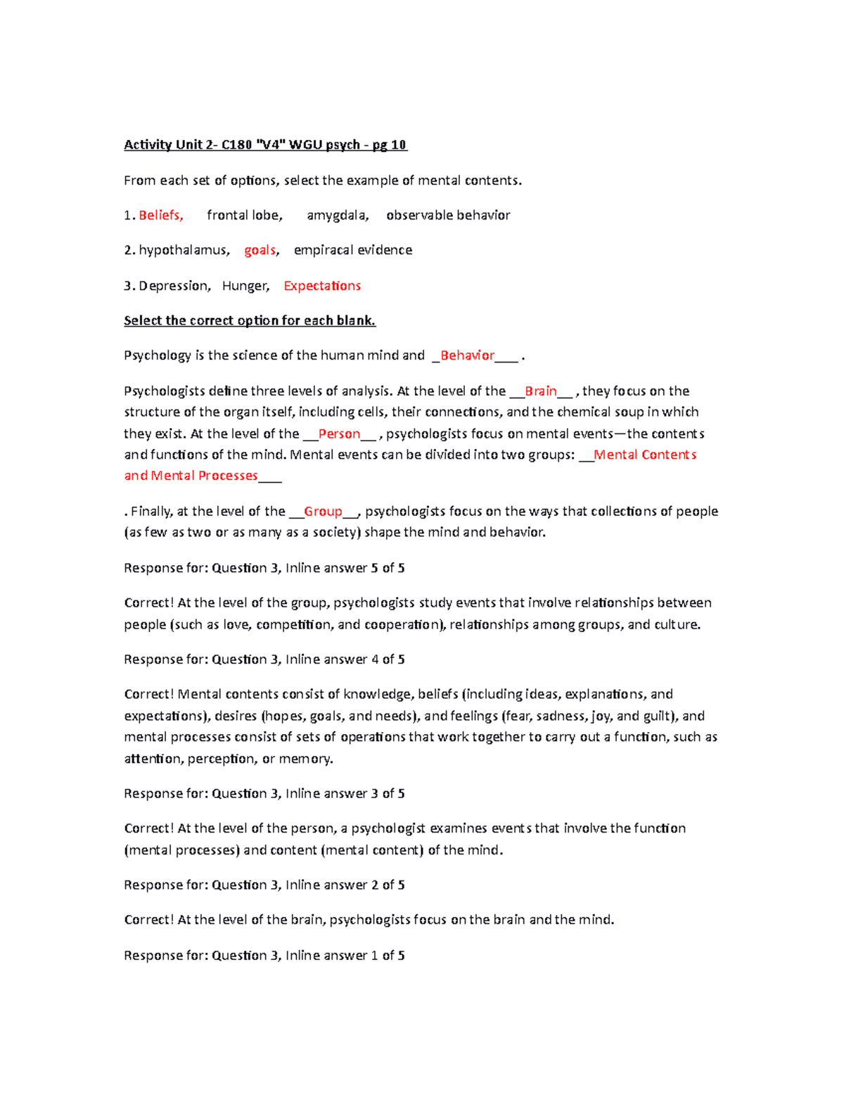 WGU c180 V4 unit 2 activity - C180 - WGU - Studocu