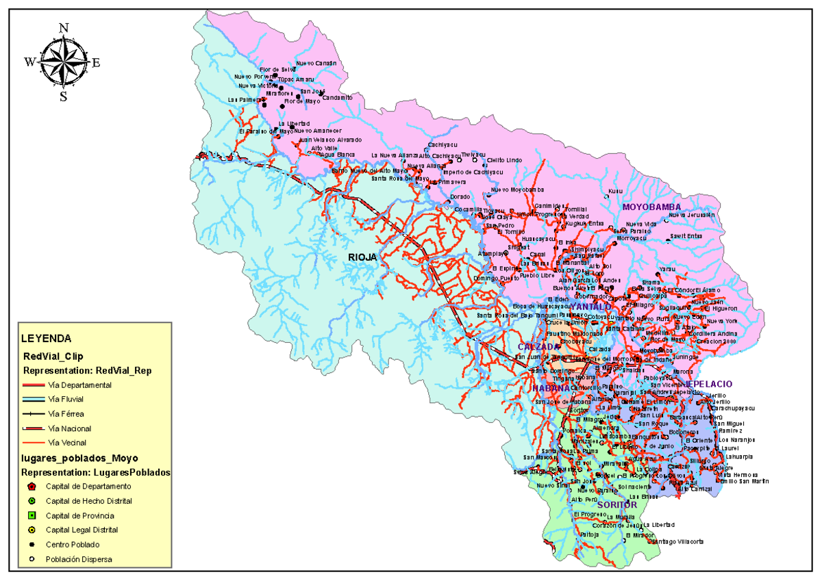 Ubicación de Moyobamba, San Martin, Perú - RIOJA Kusu Yarau Canal Shama ...
