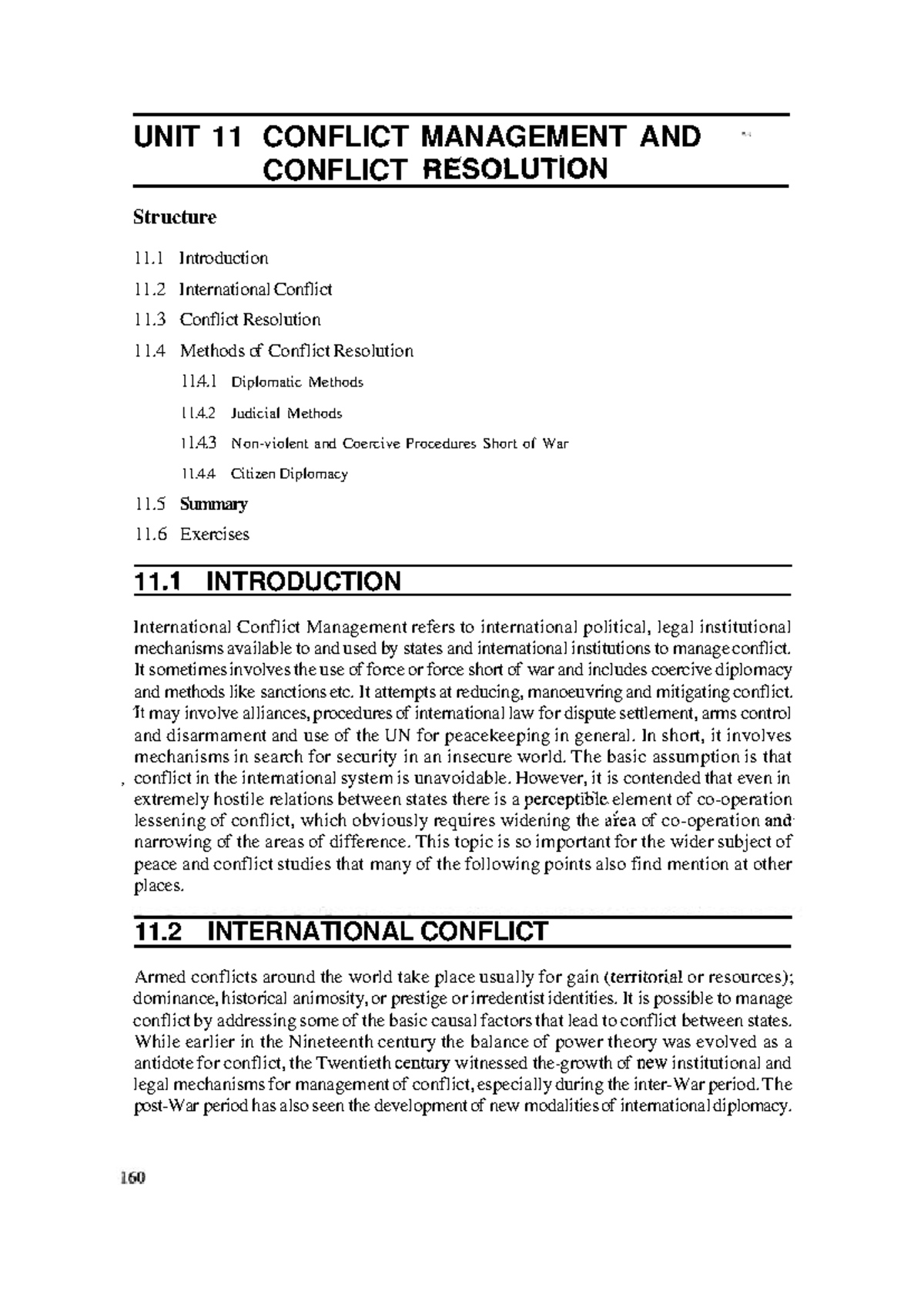 Conflict Management AND Conflict Resolution - UNIT 11 CONFLICT ...