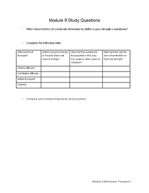 Module 10 study questions - Module 10 Photosynthesis 1 Module 10 Study ...