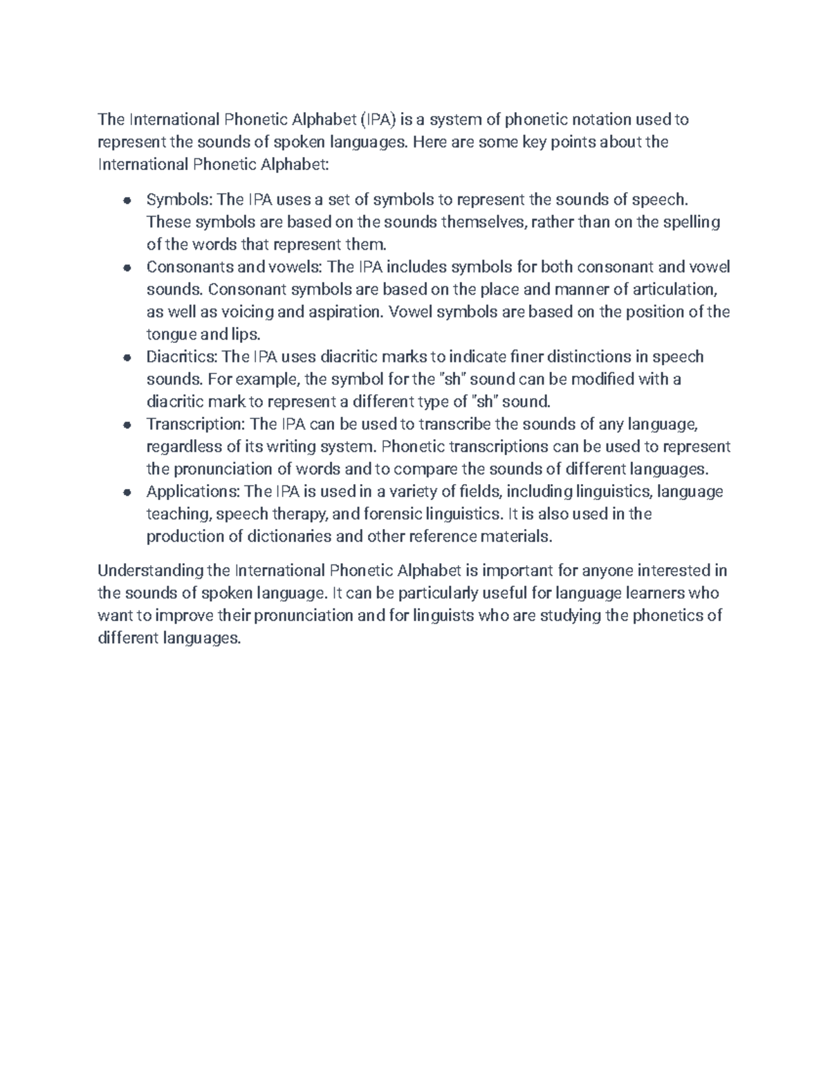 IPA Alphabet - The International Phonetic Alphabet (IPA) is a system of ...