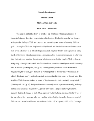 Module 4 Assignment - Module 4 Assignment-Nietzsche's Eternal Recurrence of the Same Kendall ...