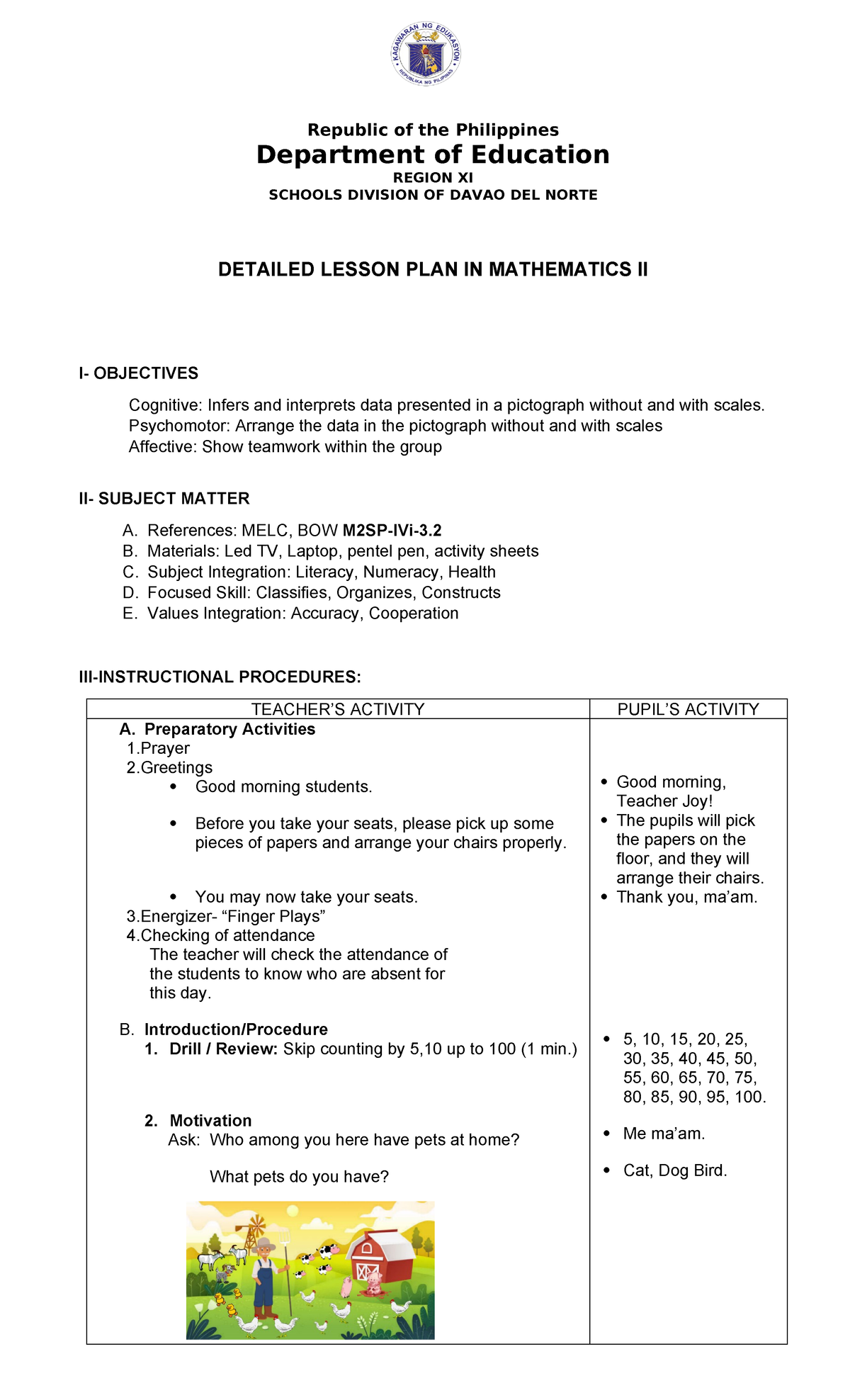 Lp grade 2 bisaya - lesson plan - DETAILED LESSON PLAN IN MATHEMATICS ...