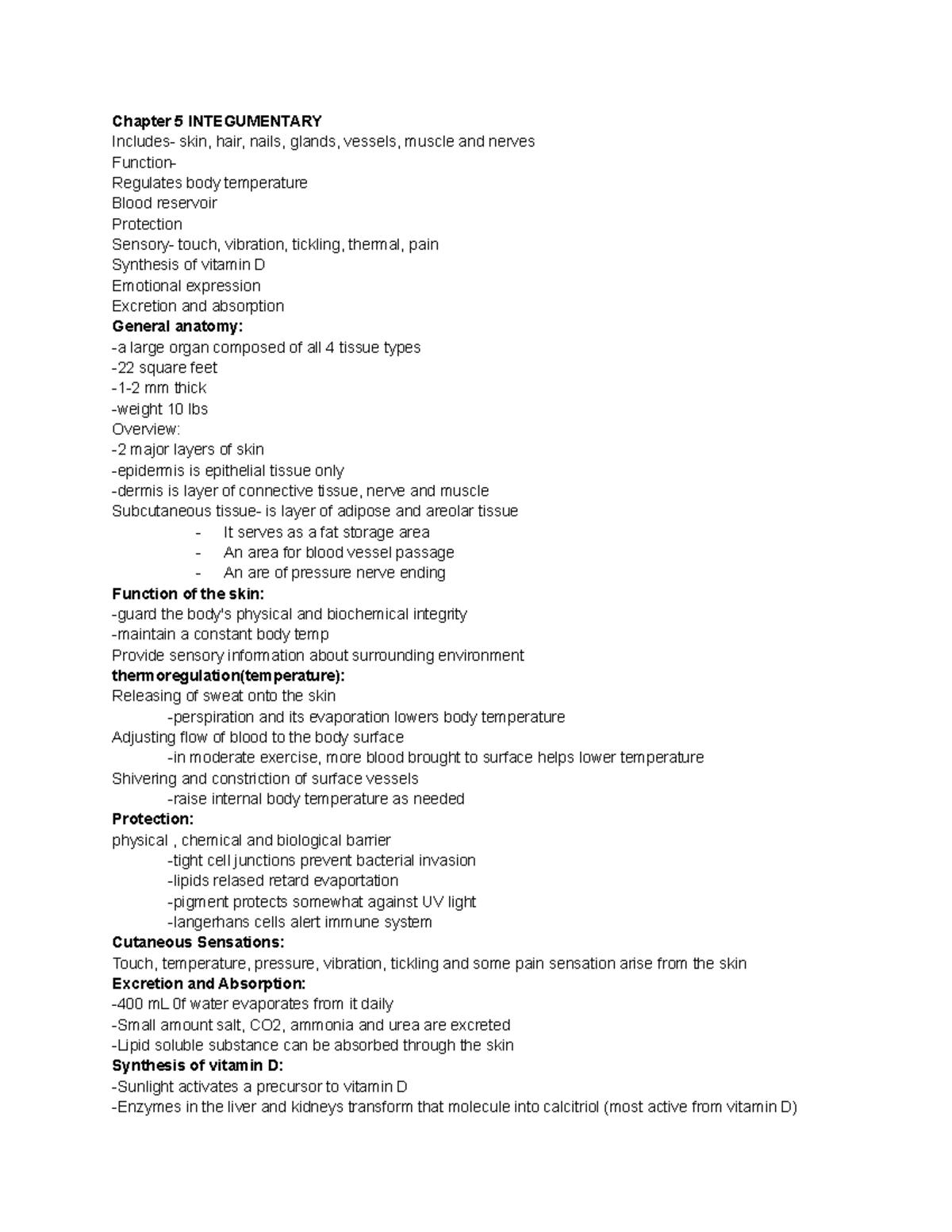 Integumentary System - Chapter 5 INTEGUMENTARY Includes- skin, hair ...