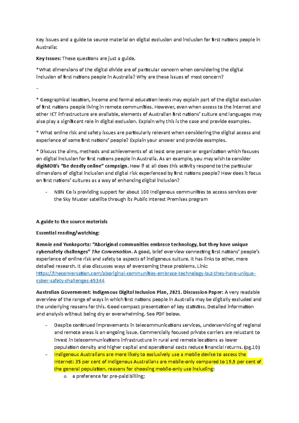 First nations people in Australia - Key issues and a guide to source ...