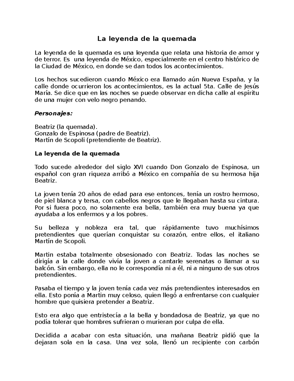 La leyenda de la quemada - Es una leyenda de México, especialmente en ...