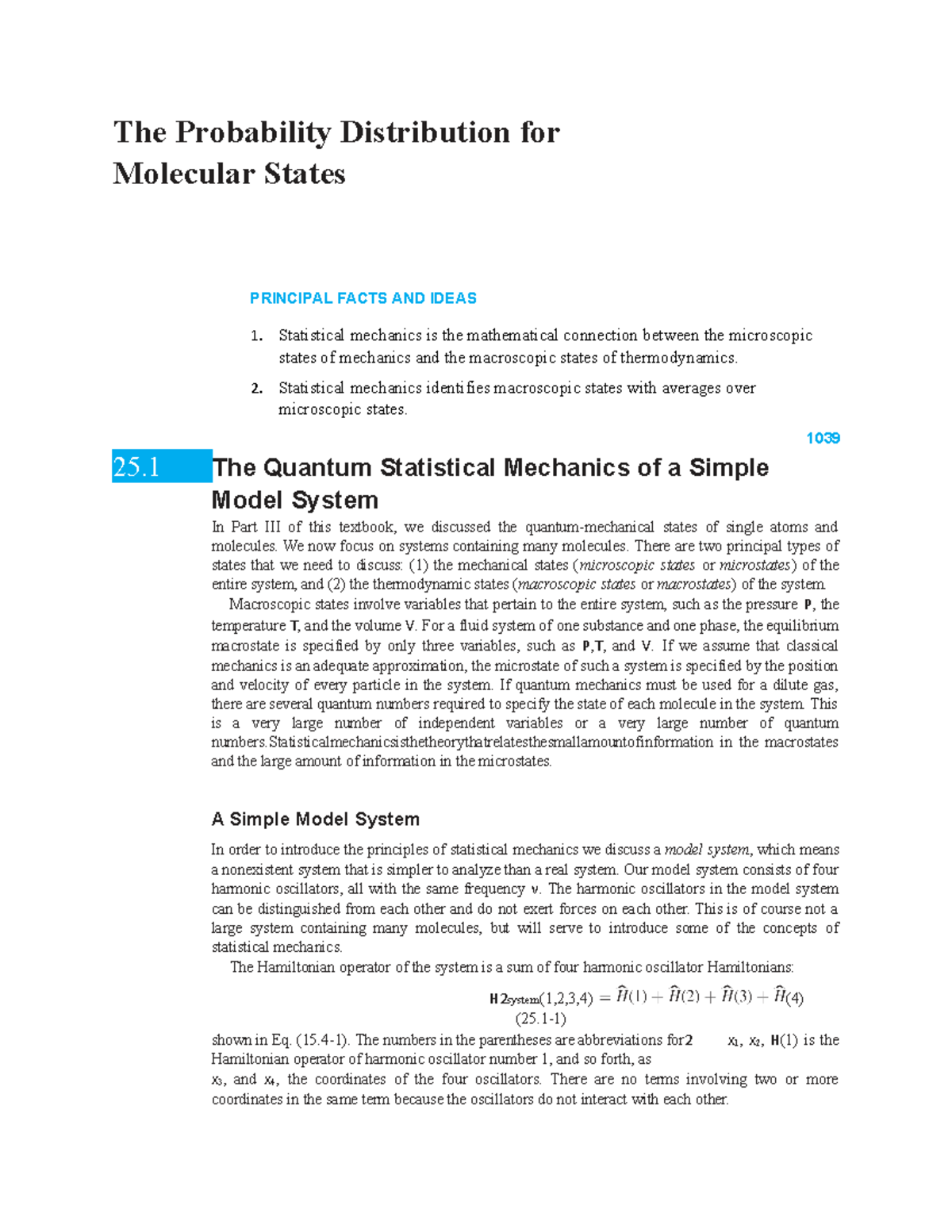 The Probability Distribution - Statistical mechanics is the ...