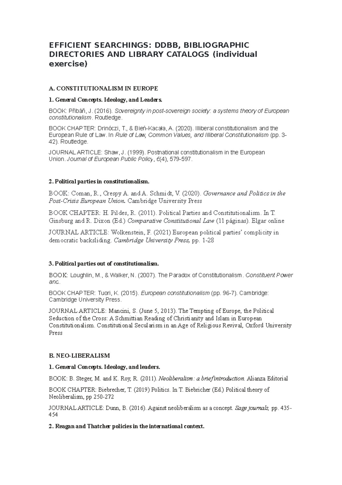 DDBB, Bibliographic Directories AND Library Catalogs - EFFICIENT ...