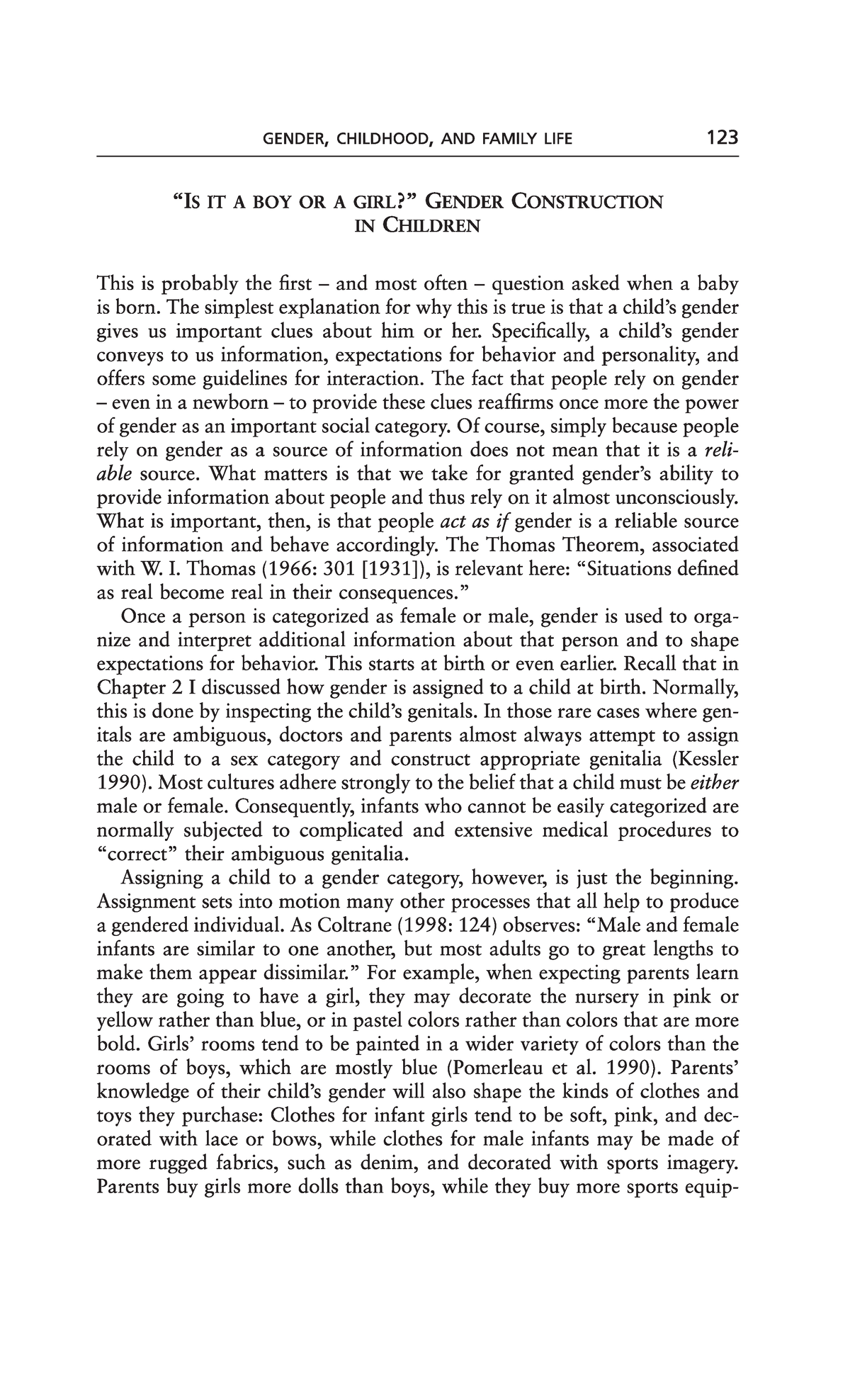 Is it a boy or a girl pp 23-132 - GENDER, CHILDHOOD, AND FAMILY LIFE ...