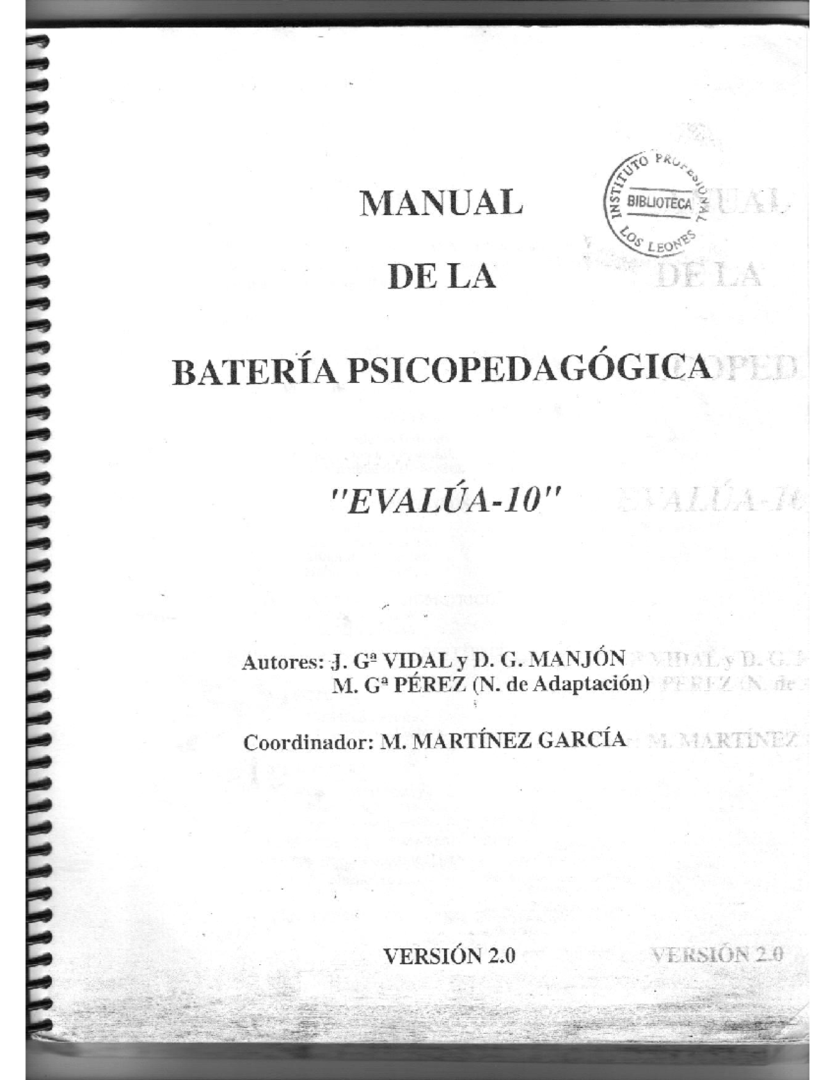 Manual Evalua 10 2 - Educacion - Studocu