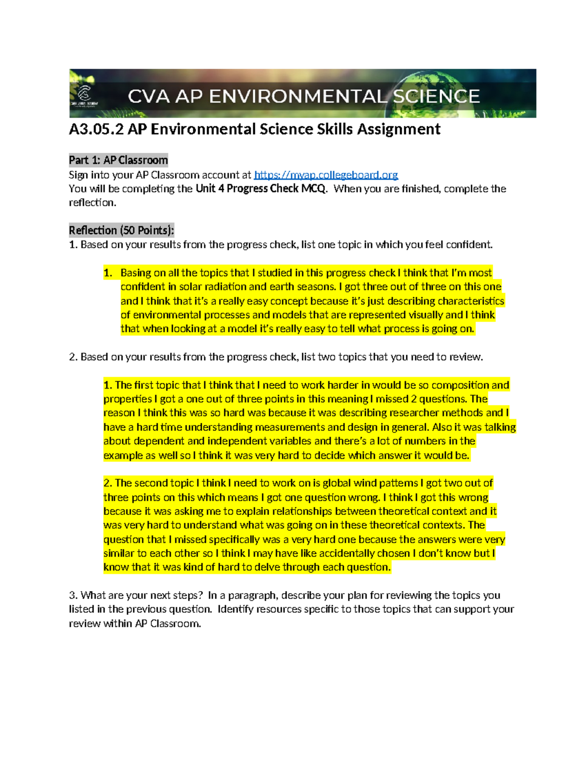 Addison 2:16:24 - for ap environmental science - A3.05 AP Environmental ...