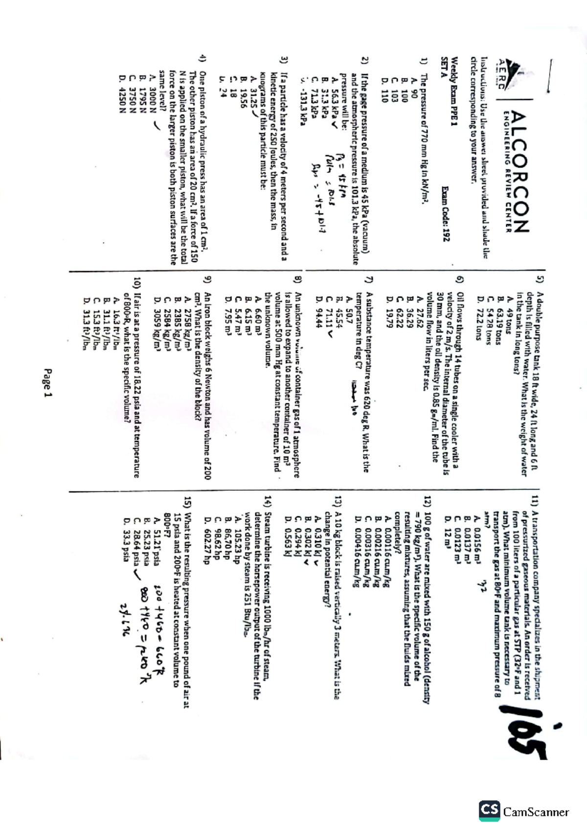 PPE Weekly EXAM 1 - okay - Mechanical Engineering - Studocu