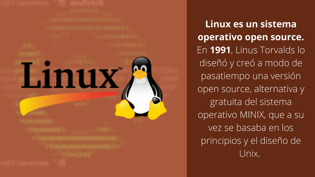 Exposición sobre Linux - Linux es un sistema operativo open source. En 1991 , Linus Torvalds lo ...