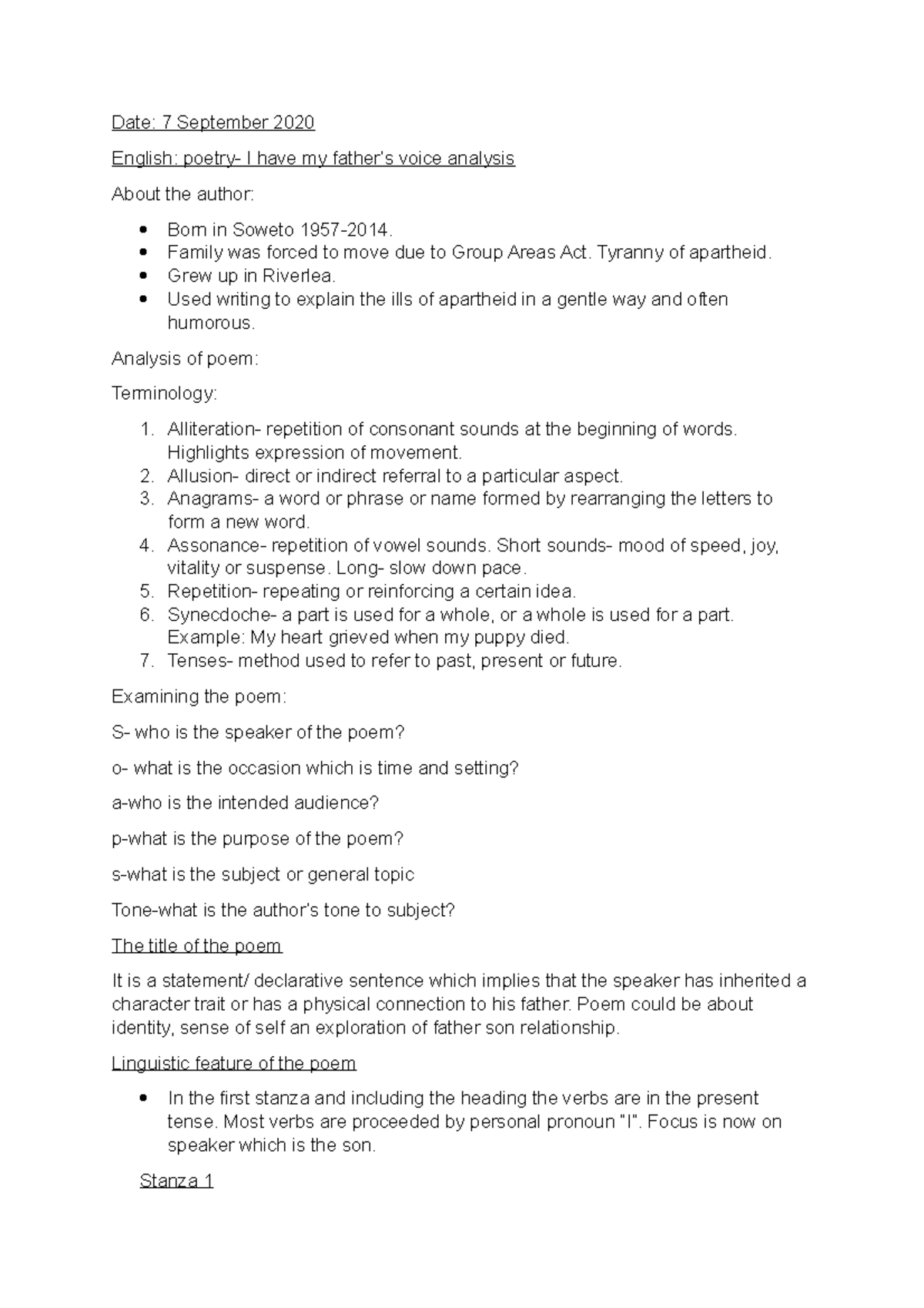 I have my father's voice - Family was forced to move due to Group Areas ...