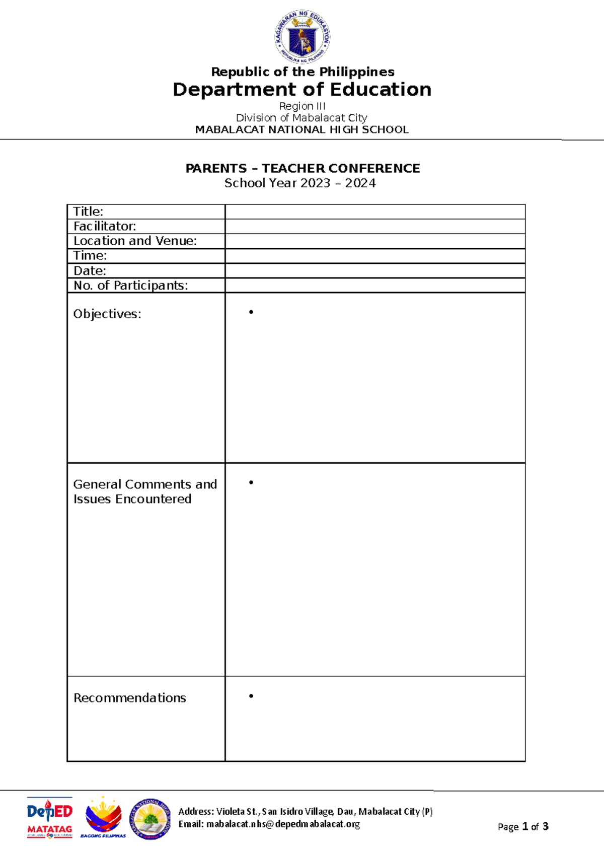PTC-Accomplishment-Report - Republic of the Philippines Department of ...