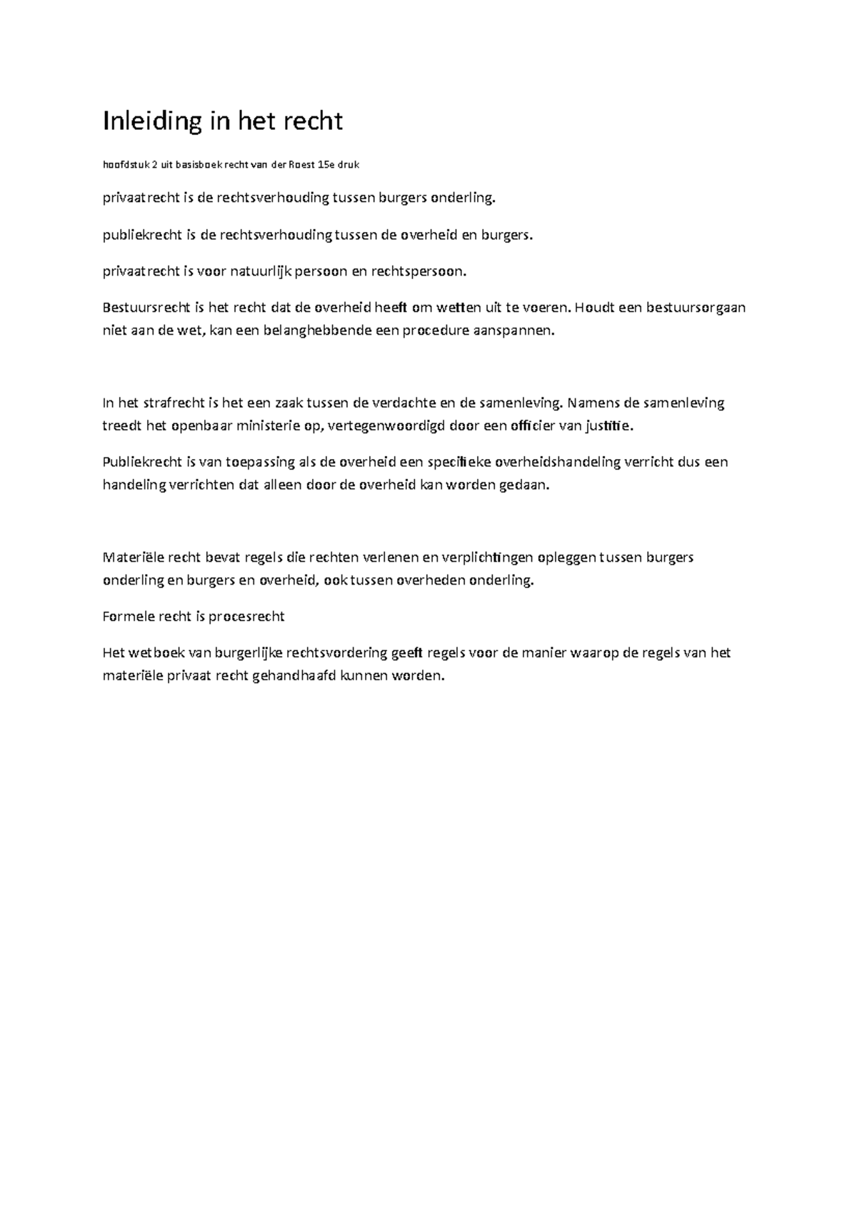 Inleiding in het recht - Inleiding in het recht hoofdstuk 2 uit ...