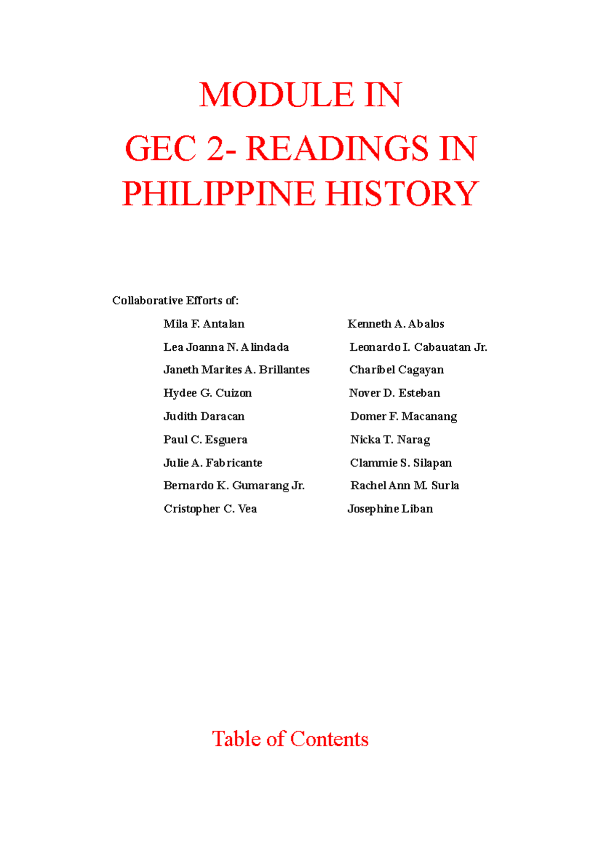 GEC 2 Module 1 - Meaning and Relevance of History; Distinction of ...