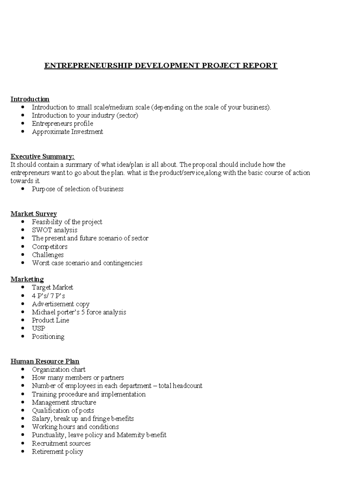 ED Report Format 2019 - ENTREPRENEURSHIP DEVELOPMENT PROJECT REPORT ...