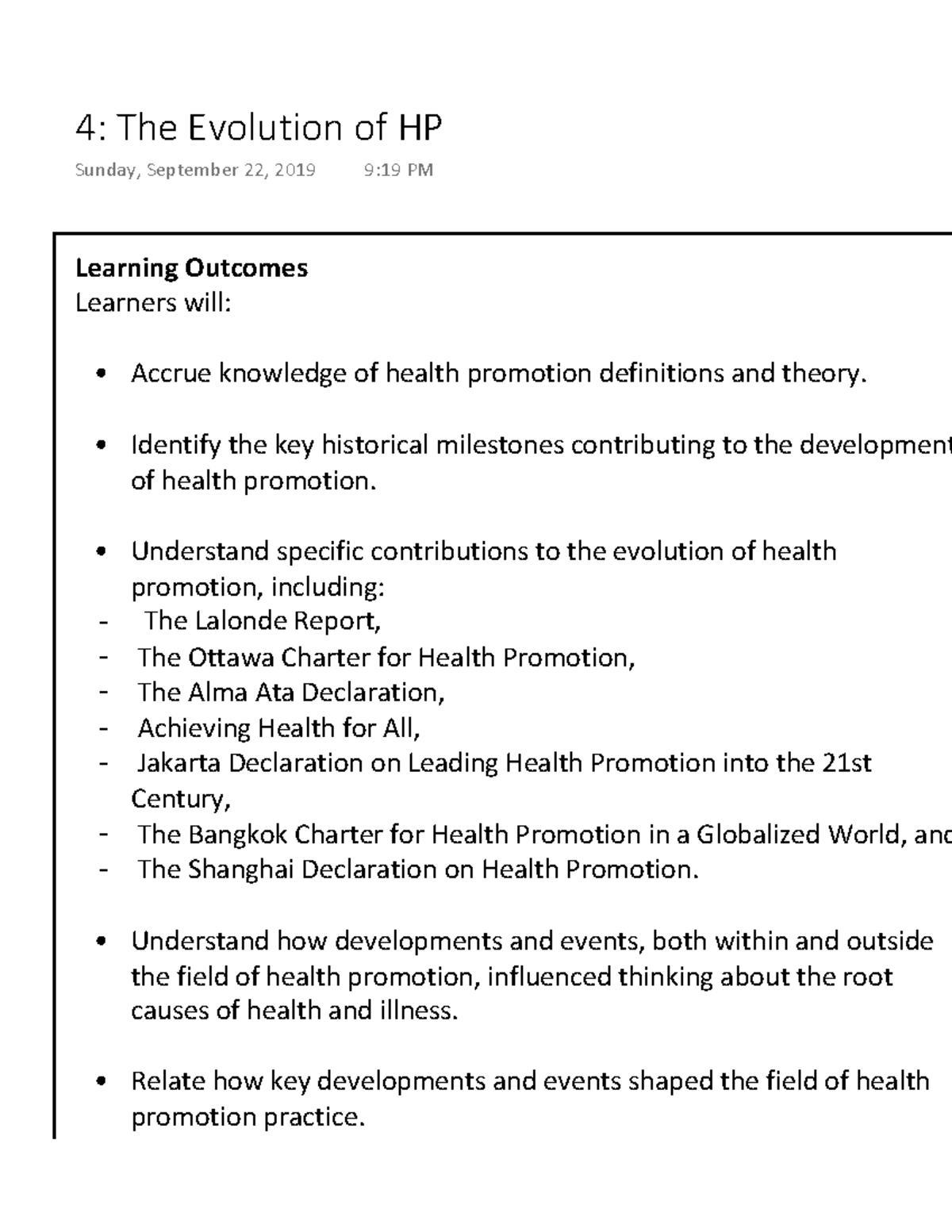 4 The Evolution of HP - Learning Outcomes Learners will: • Accrue ...