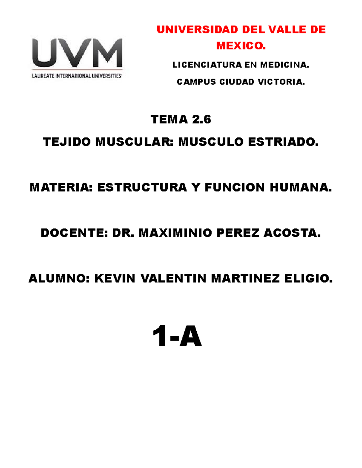 2.6 Musculo Estriado - ensayo de estructura y funcion humana ...