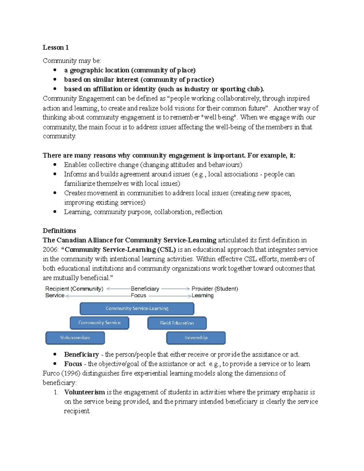 Class notes for UU150 - Lesson 1 Community may be: a geographic ...